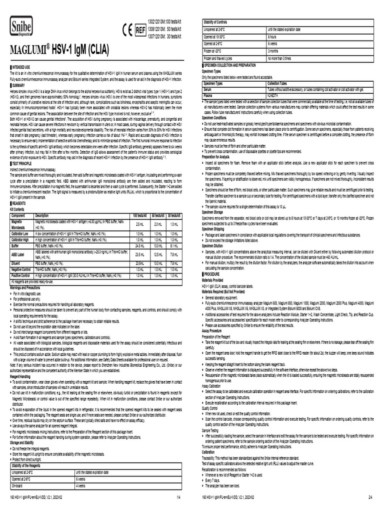 160 HSV 1 Igm Ifu en Eu Ivdd v2.1 | PDF | Infection | Antibody
