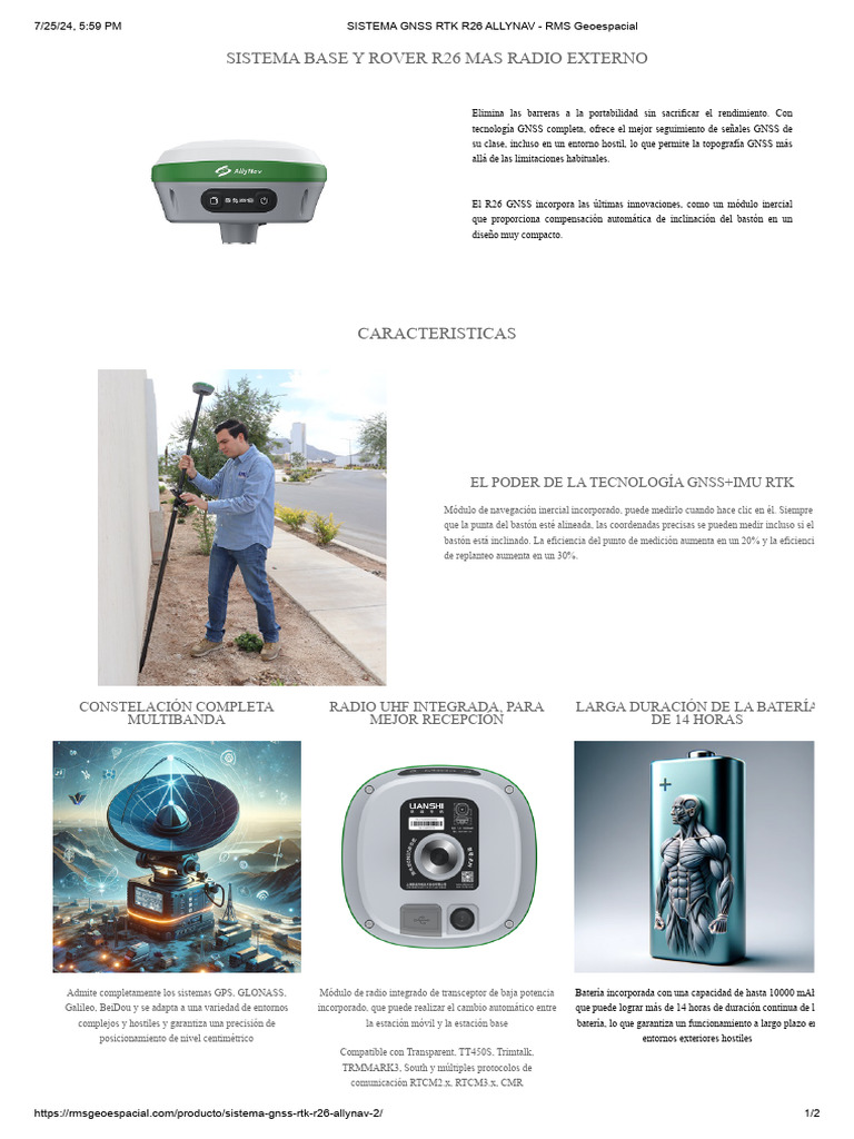 GPS RTK | PDF | Sistema de Posicionamiento Global | Inalámbrico