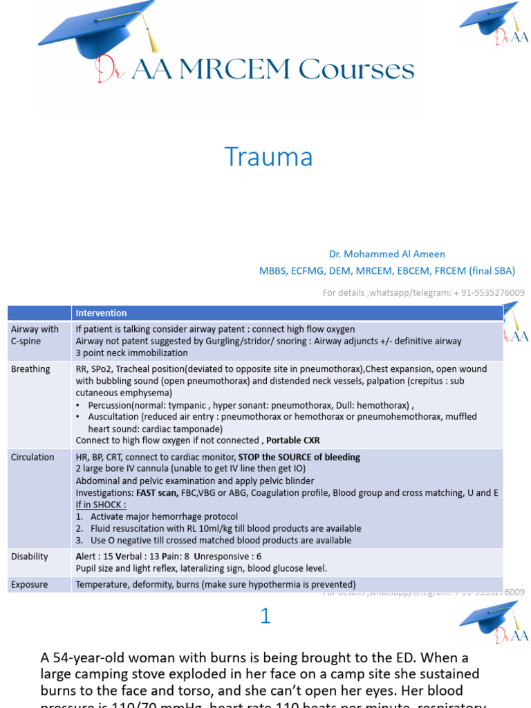 Practice Trauma | PDF | Major Trauma | Breathing