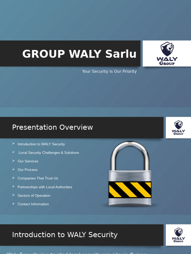 WALY Group Security Services Presentation | PDF | Securities | Guinea