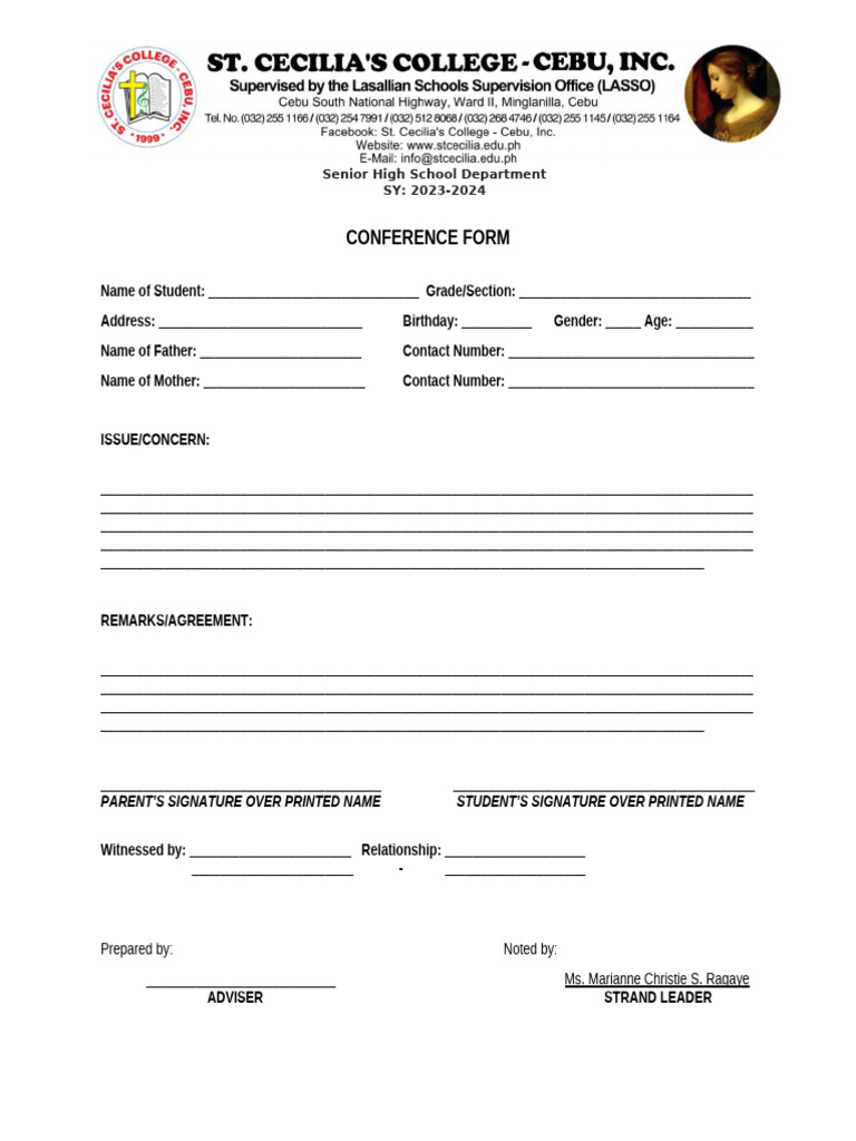 Conference Form | PDF