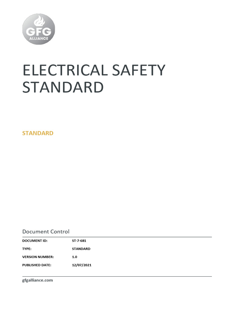 ST 7 681 - Electrical Safety Standard | PDF | Insulator (Electricity ...
