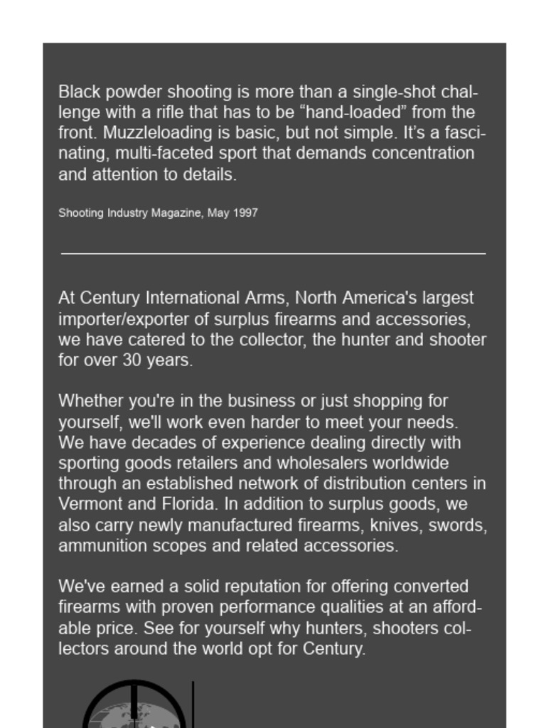 Centurion In-Line Muzzle-Loading Rifle | PDF | Rifle | Firearms