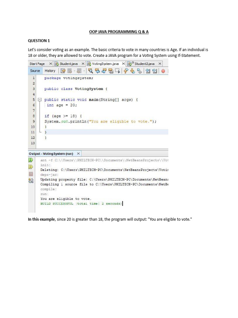 OOP JAVA-SOLUTION | PDF