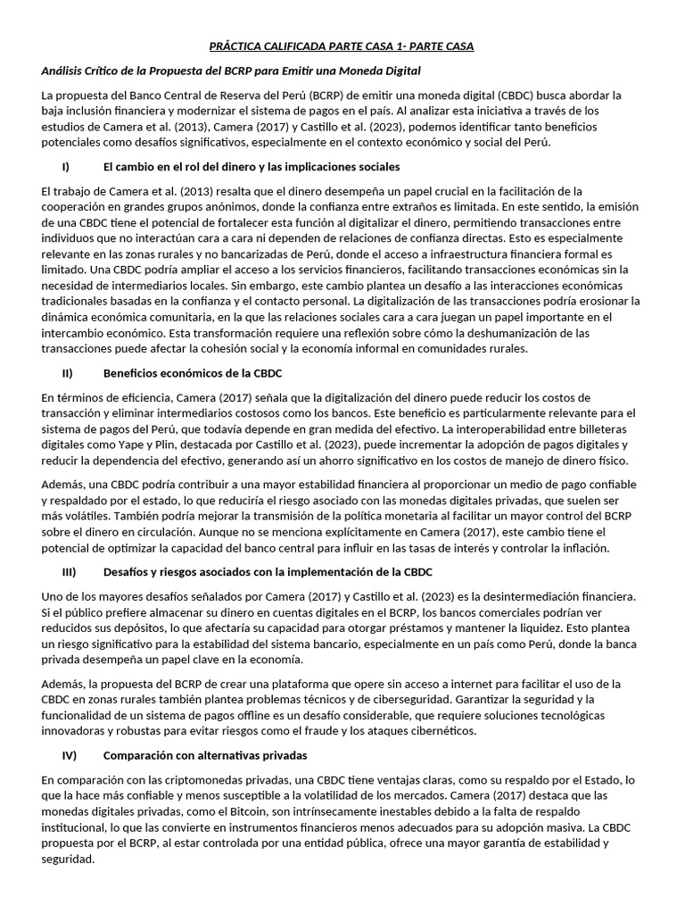 Pregunta 1 para Pc1 de Macro 2 Listo | PDF | Bancos | Efectivo