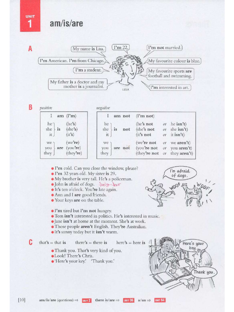 Grammar Verb to BE | PDF