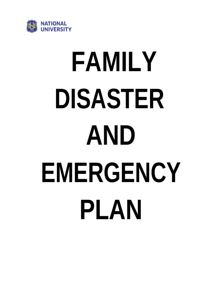 Family Disaster and Emergency Plan | PDF | Natural Disasters | Flood