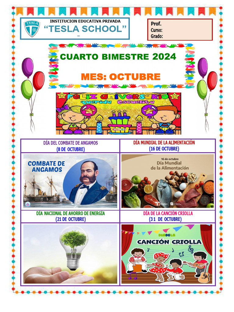 CARATULA DEL MES DE OCTUBRE | PDF