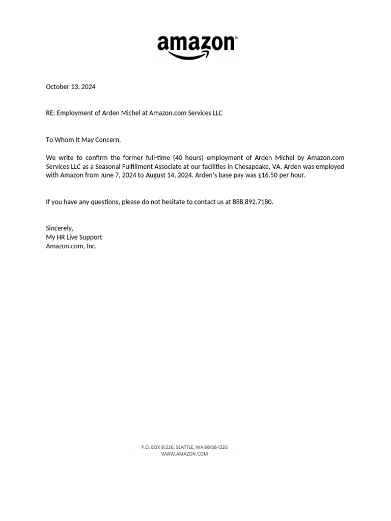 Alumni Employment Verification Letter | PDF