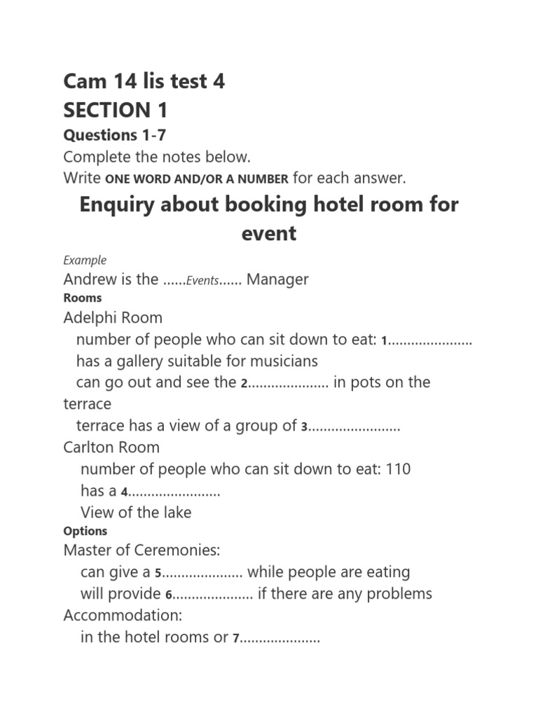 Cam 14 Lis Test 4 | PDF | Sports & Recreation