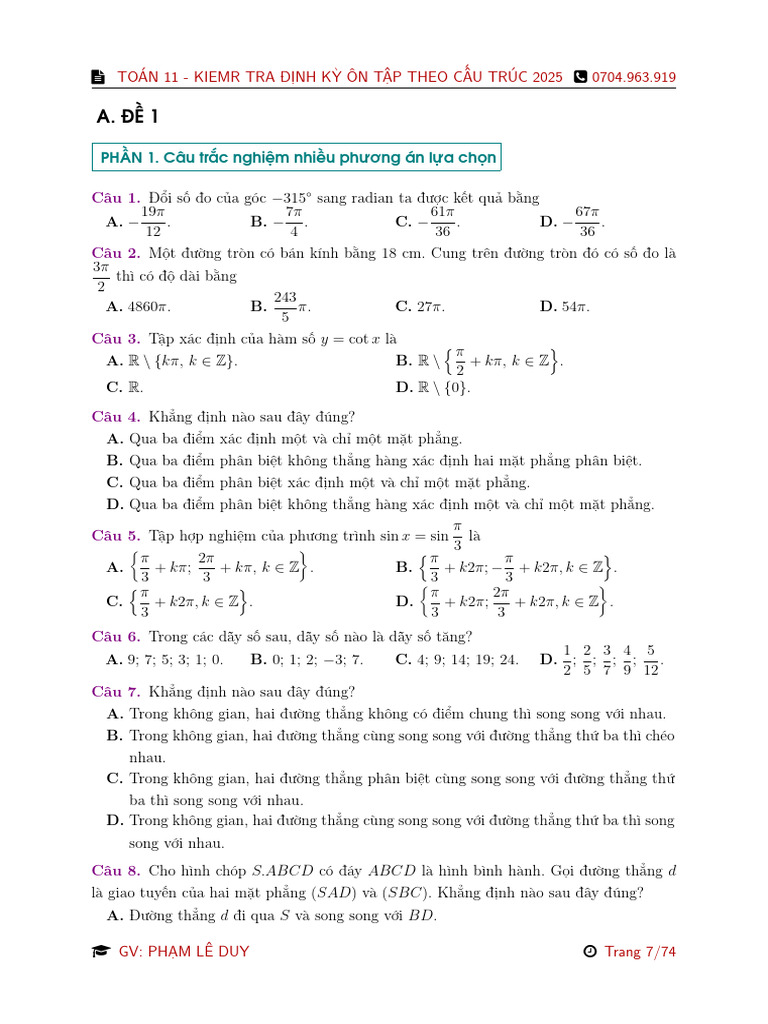 de gki toan 11 | PDF
