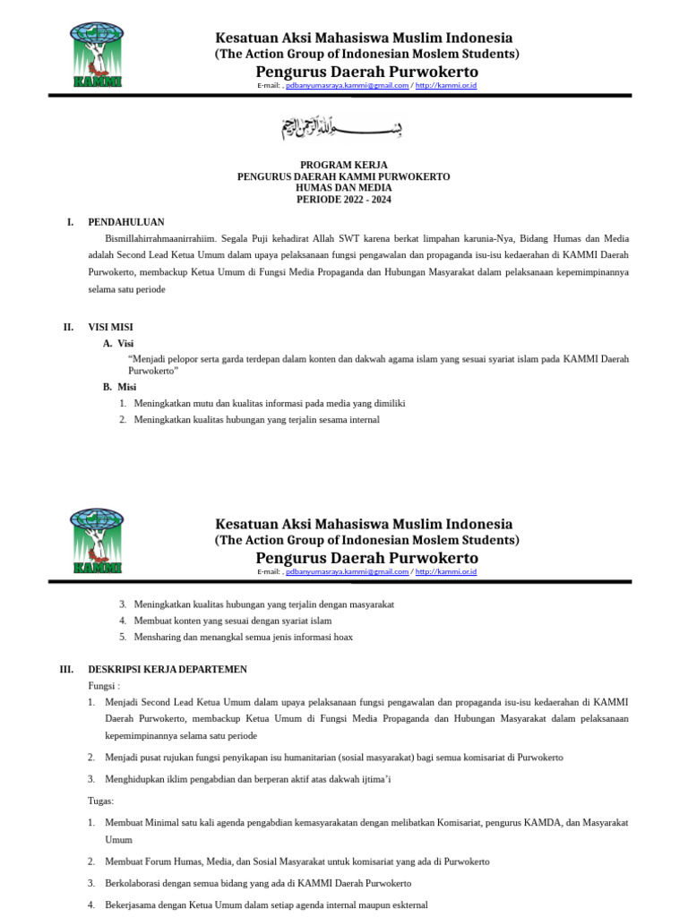 Format Proker KAMDA 2022 | PDF | Ilmu Sosial