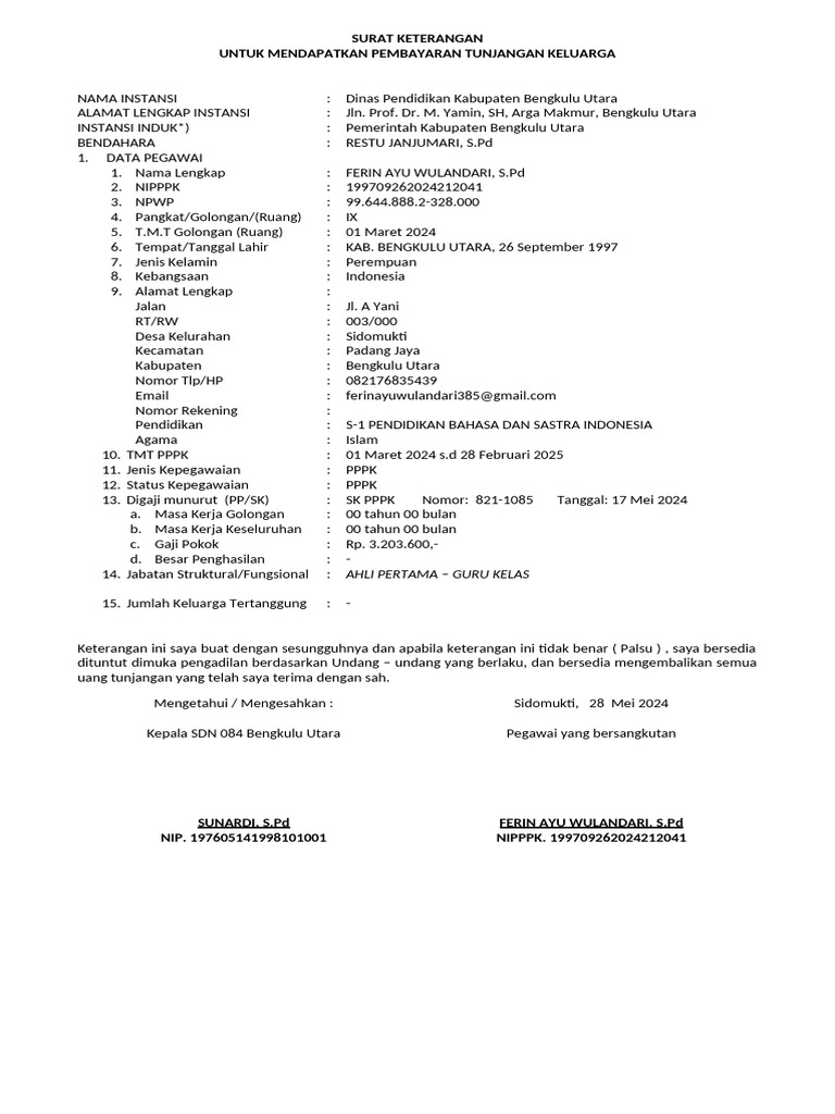 Contoh KP4 Guru | PDF