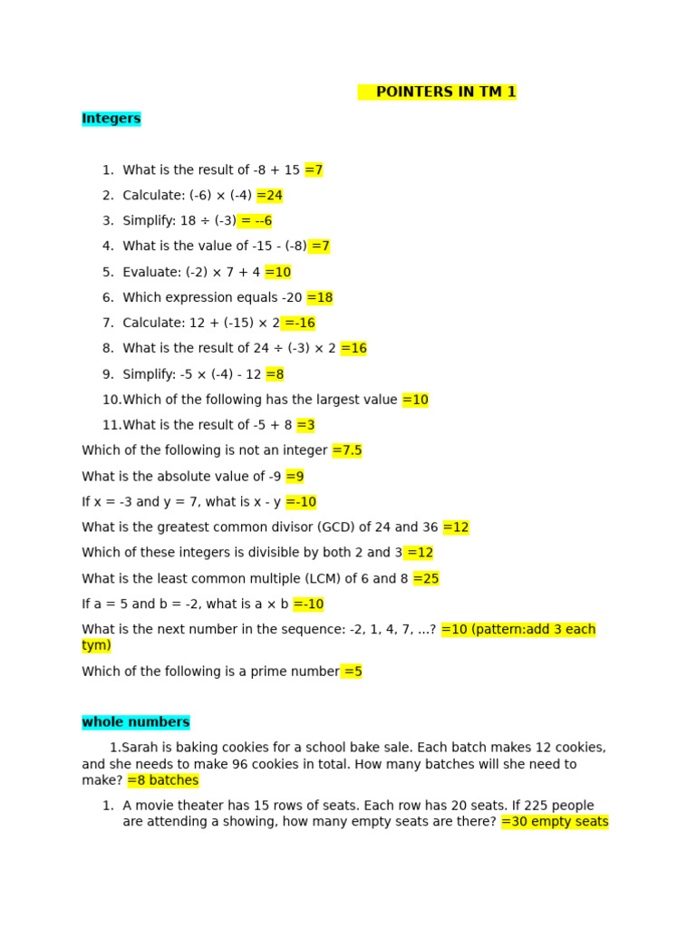 POINTERS_IN_TM-1 | PDF | Area | Elementary Mathematics