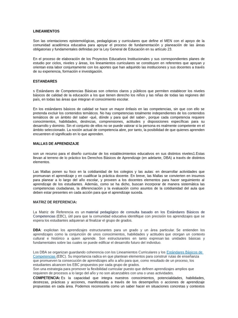 documentos de referencia ( mapa) | PDF | Aprendizaje | Evaluación