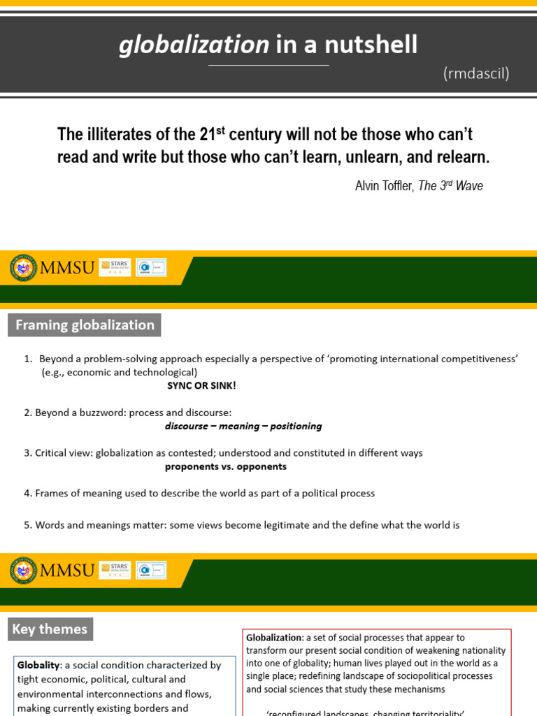 Part 1 Discussion Points - Globalization in A Nutshell | PDF ...