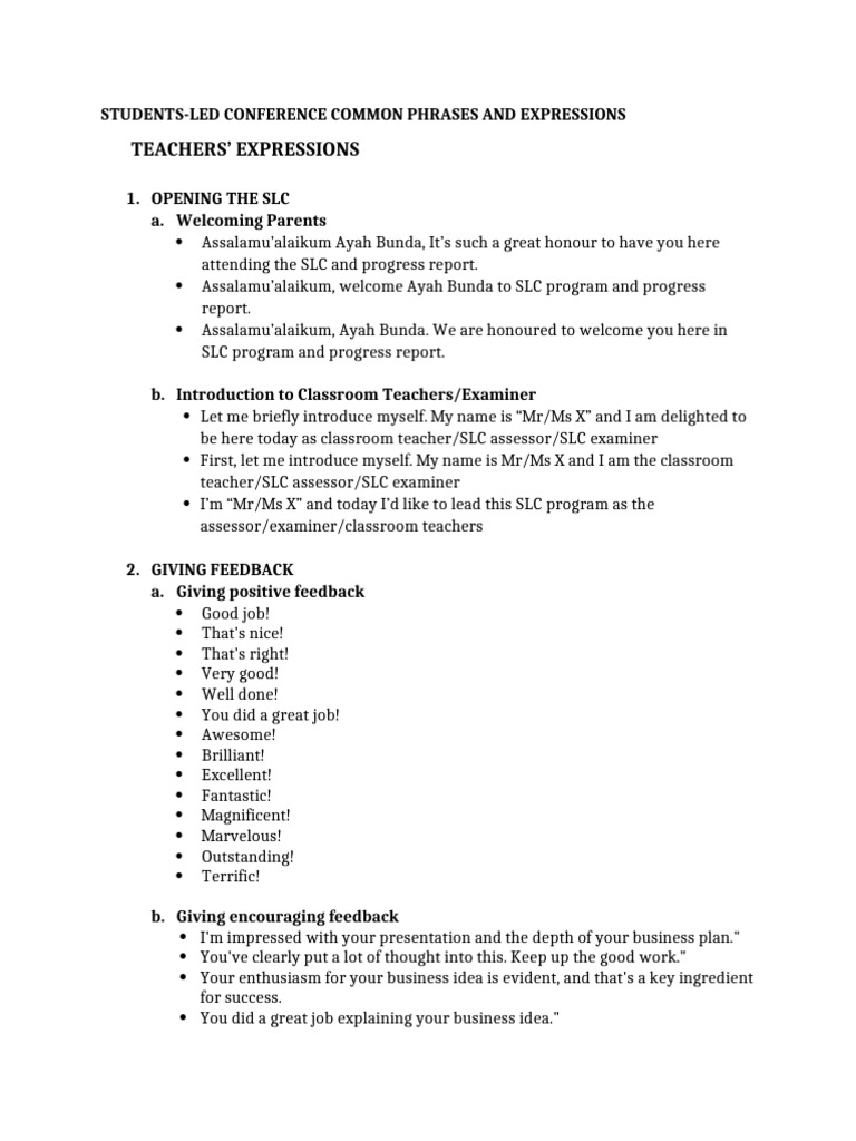 Teachers' Expressions For SLC | PDF | Sustainability | Marketing