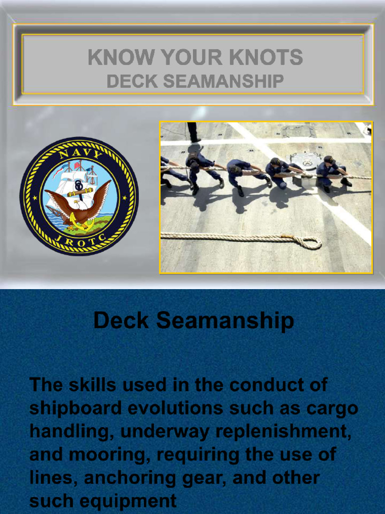 Knot-Tying Seamanship Guide | PDF | Knot | Rope