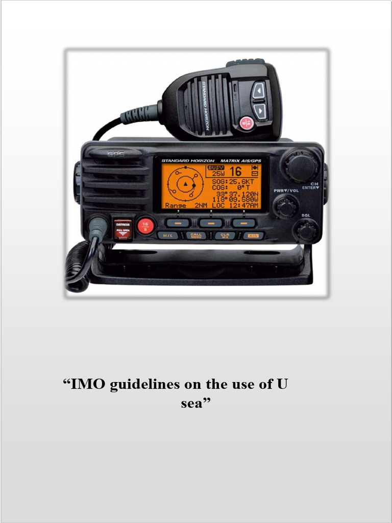 IMO Guidelines On The Use of UHF at Sea | PDF | Telecommunications ...