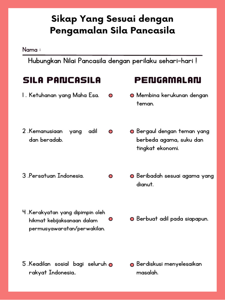 LKPD 4 - Pengamalan Sila Pancasila | PDF