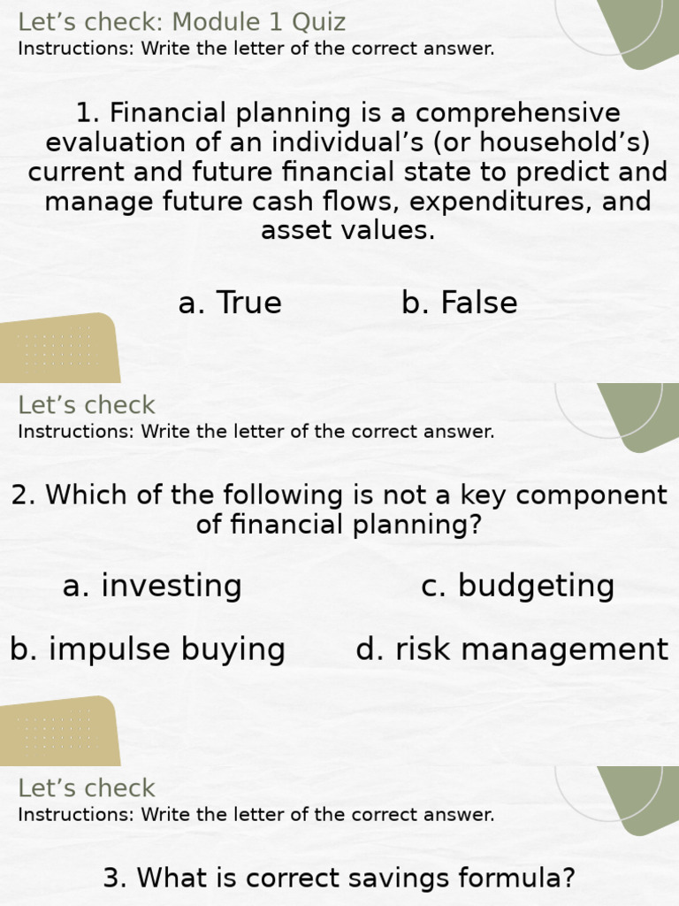 Financial Literacy Module 2 | PDF | Expense | Online Banking