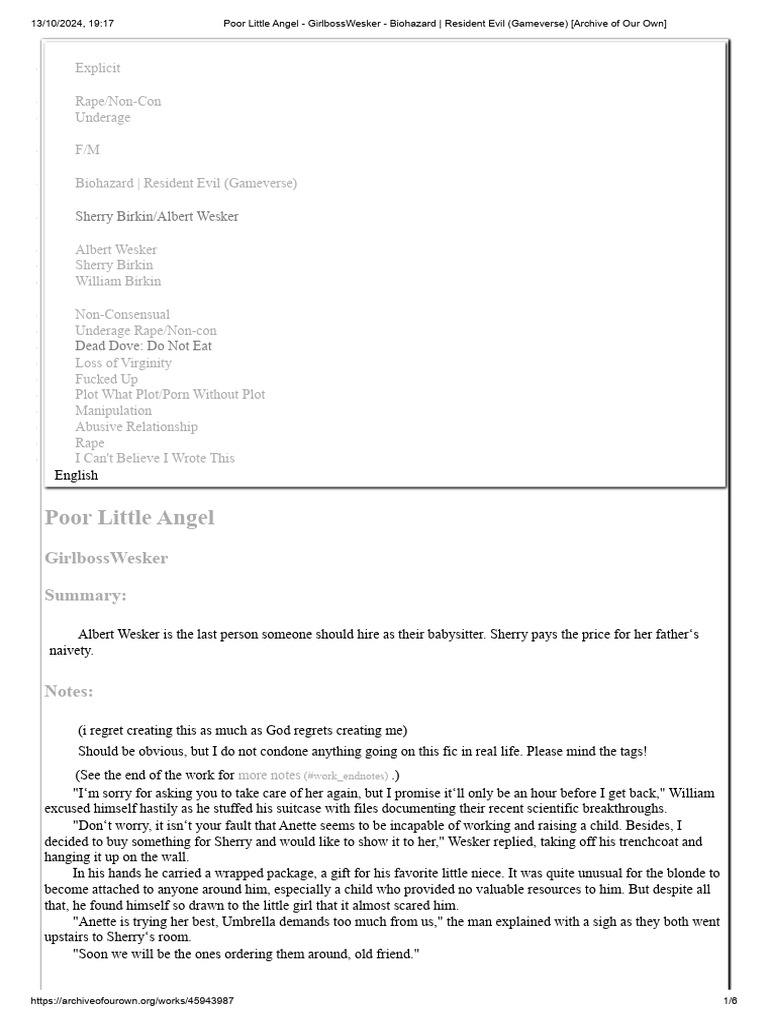 Poor Little Angel - GirlbossWesker - Biohazard - Resident Evil ...