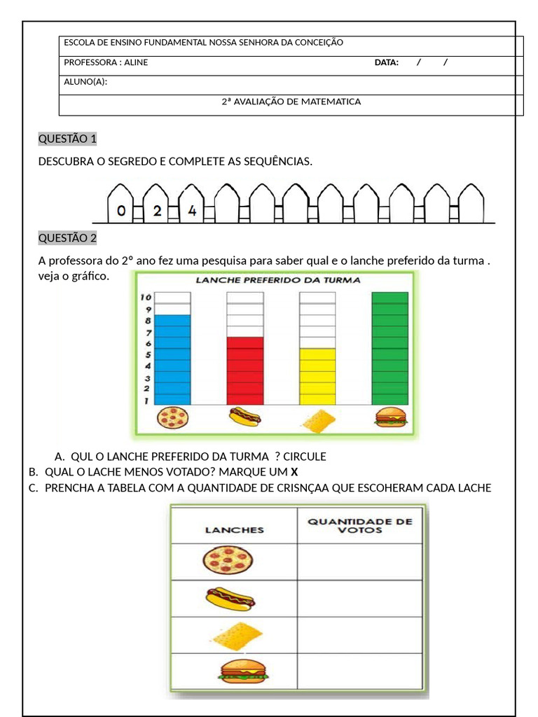 Revisao de Matetica 1 e 2 Ano | PDF