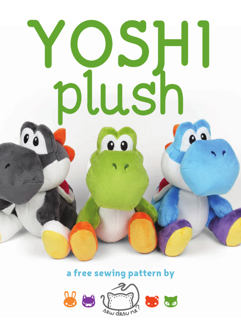 Yoshi Plush Sewing Pattern (1) | PDF | Sewing | Seam (Sewing)