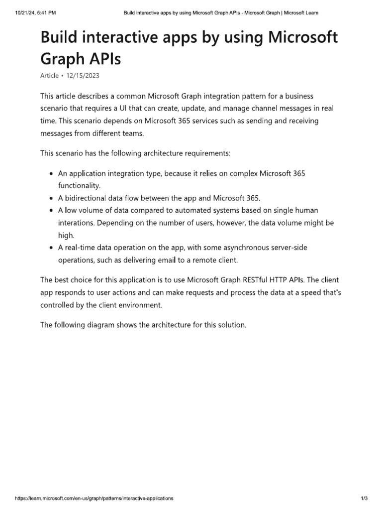 Build interactive apps by using Microsoft Graph APIs | PDF