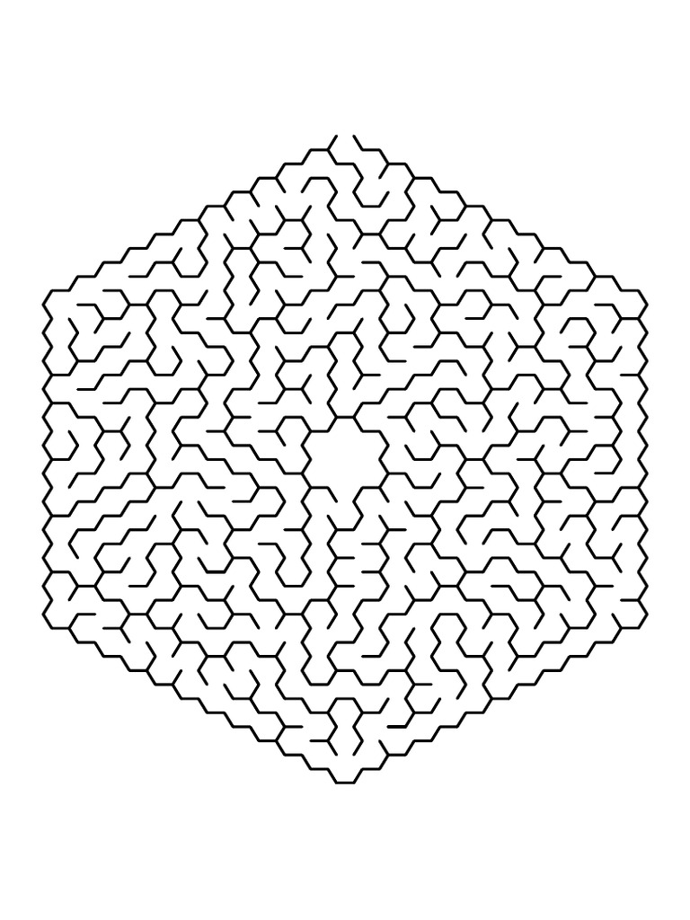 Hexagonal Sigma Maze With 12 Cells Side | PDF