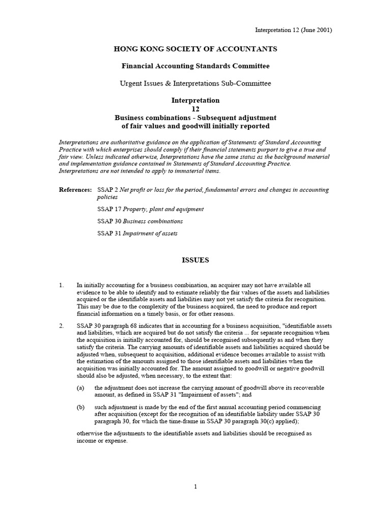 Business Combination | PDF | Goodwill (Accounting) | Depreciation