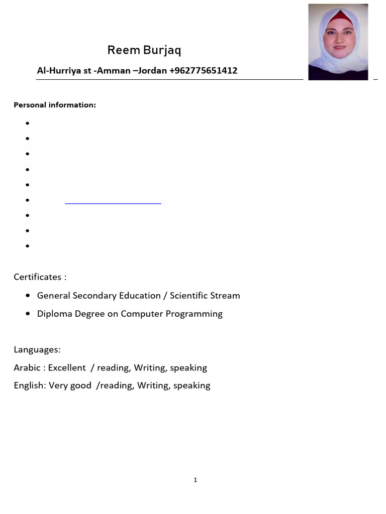 CV Reem Burjaq | PDF | Social Media | Popular Culture & Media Studies