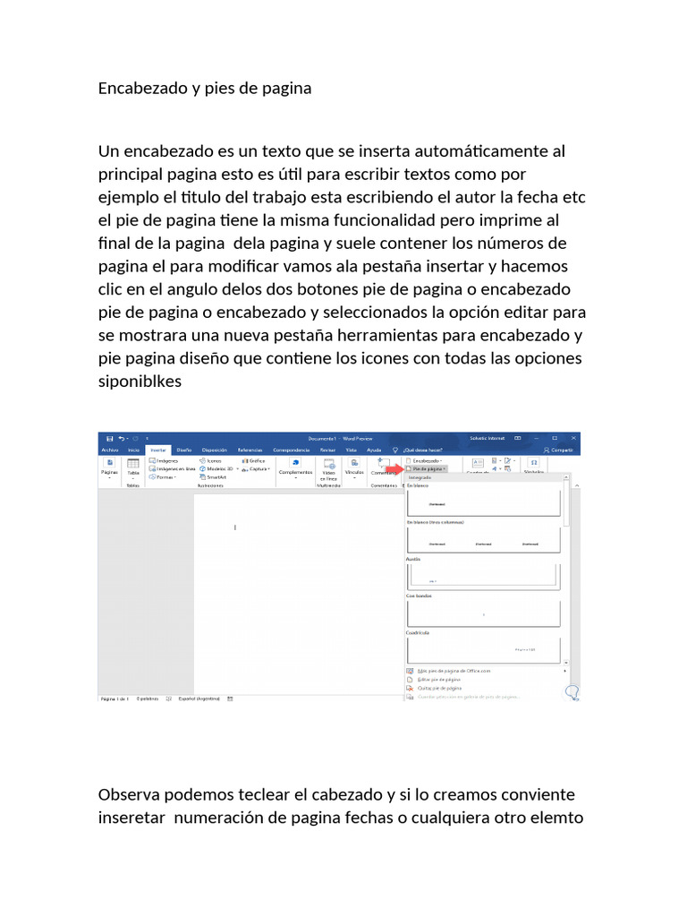 Encabezado y Pies de Pagina | PDF
