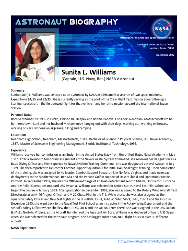 Williams SL | PDF | Human Spaceflight | Human Spaceflight Programs