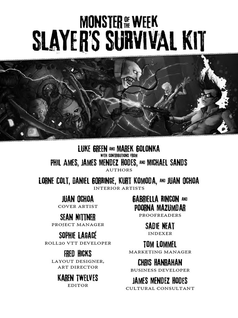 MOTW Slayer's Survival Kit Backer-Eyes-Only Preview | PDF