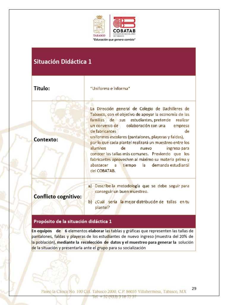 Quinto Semestre.- Guía Didáctica del Docente.- Probabilidad y Estadística I-29 | PDF