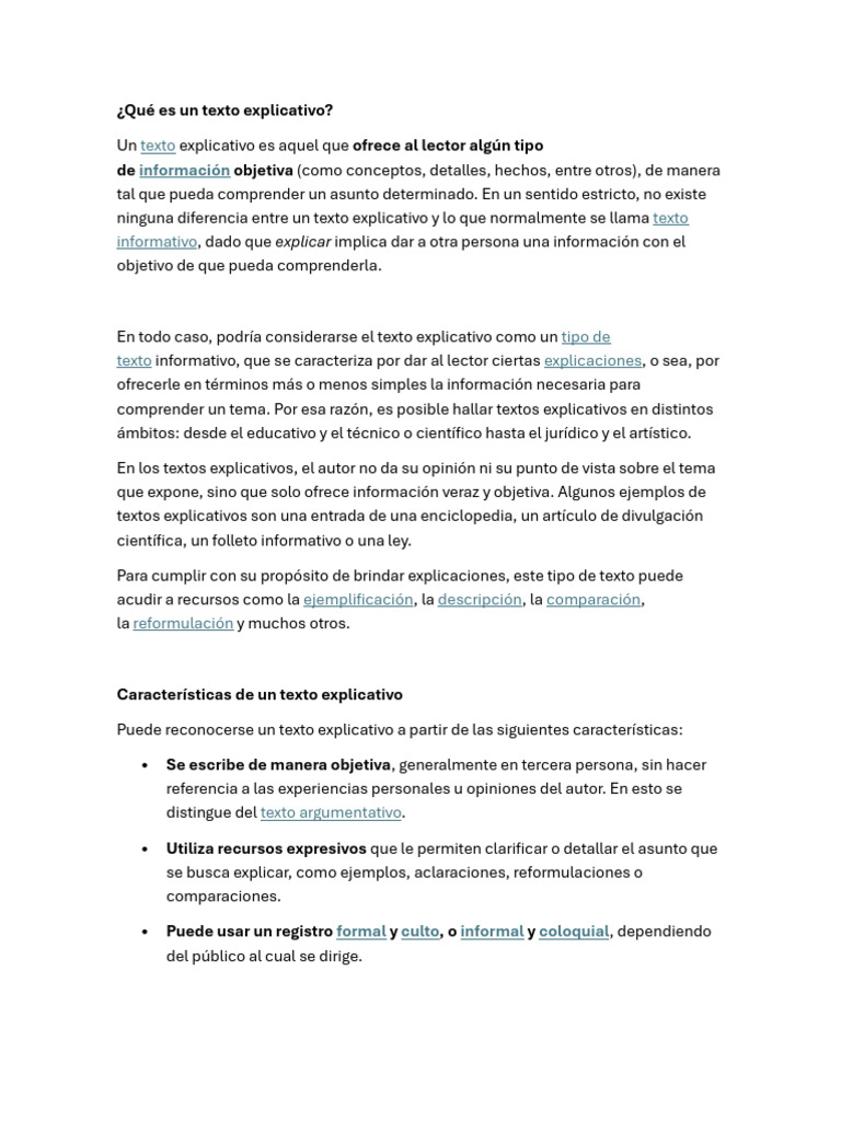 Qué Es Un Texto Explicativo | PDF | Autor | Información