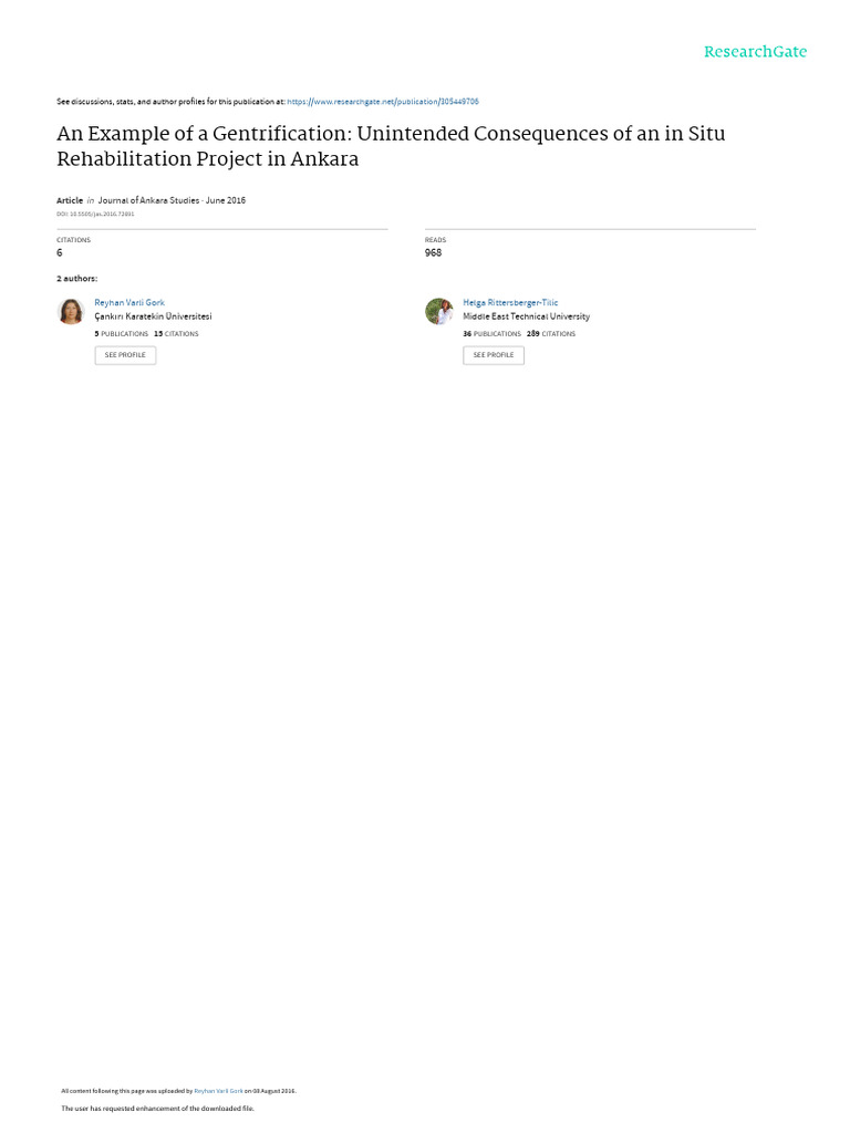 An Example of A Gentrification Unintended Conseque | PDF