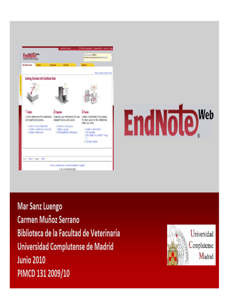 EndNote Web Guia | PDF | Red mundial | Internet y web
