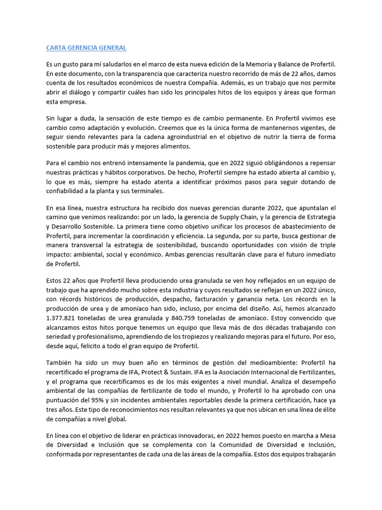 Memoria | PDF | Sustentabilidad | Deuda