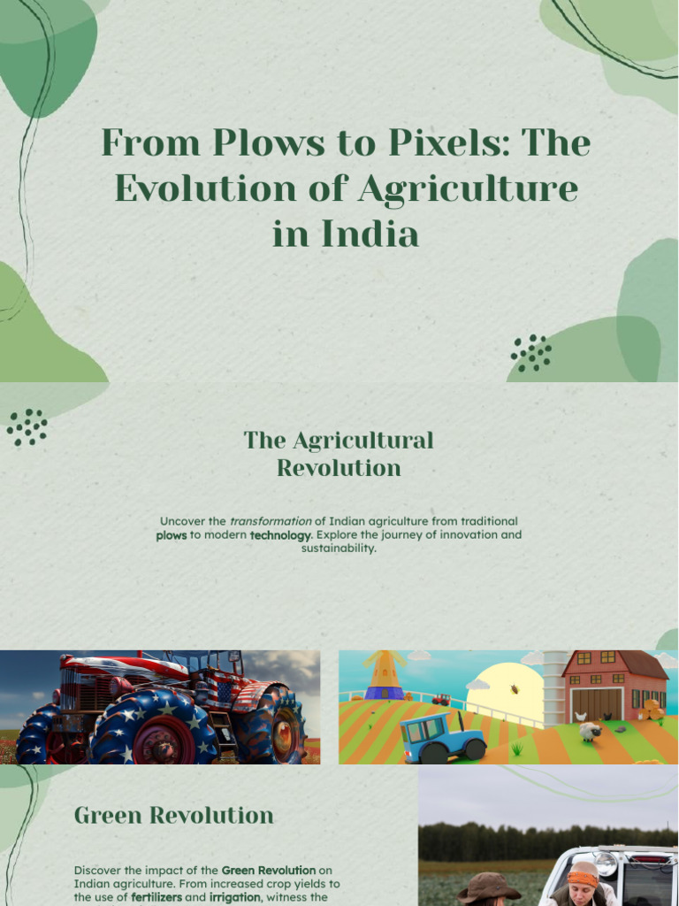 Slidesgo From Plows To Pixels The Evolution of Agriculture in India ...