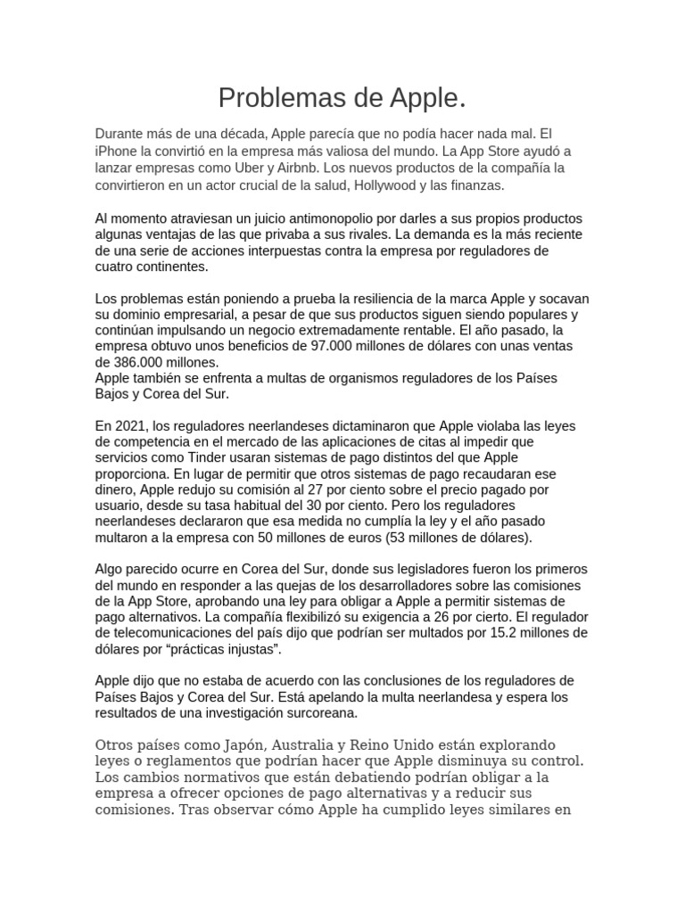 Problemas de Apple | PDF | Apple Inc. | Yo telefono