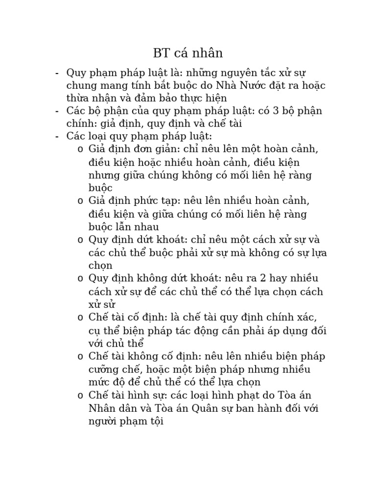 BT Cá Nhân | PDF