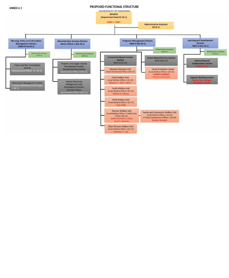 MSWD Organizational Structure | PDF