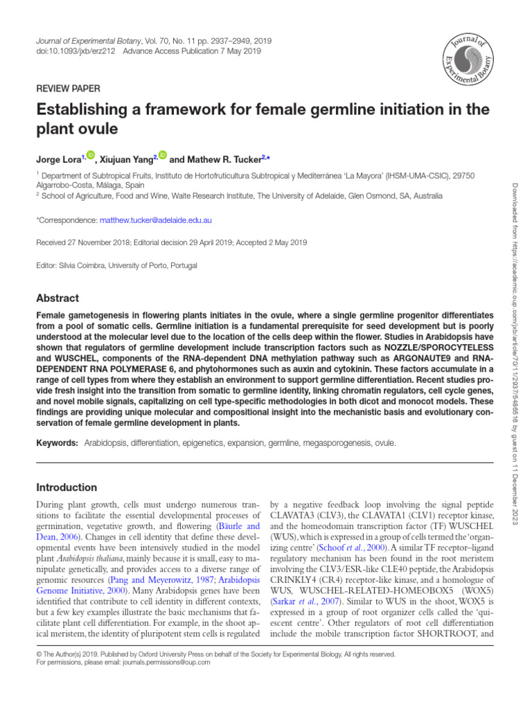 establishing a framework of germline initiation | PDF | Mutation | Gene