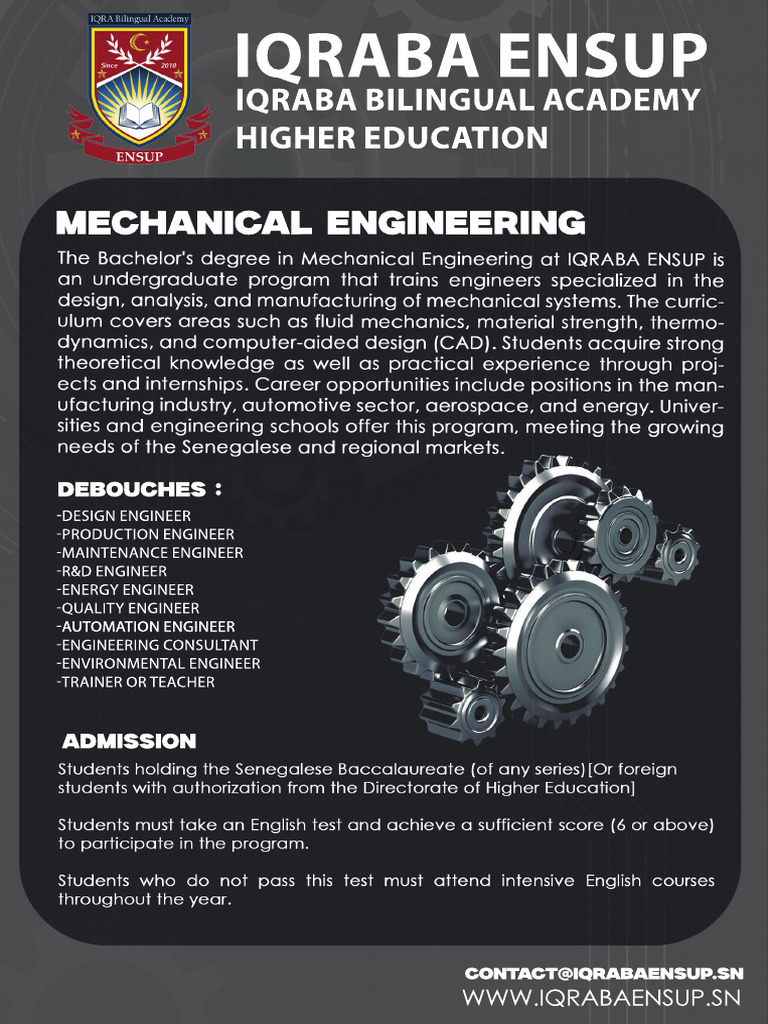 Genie Mecanique Flyer Eng | PDF