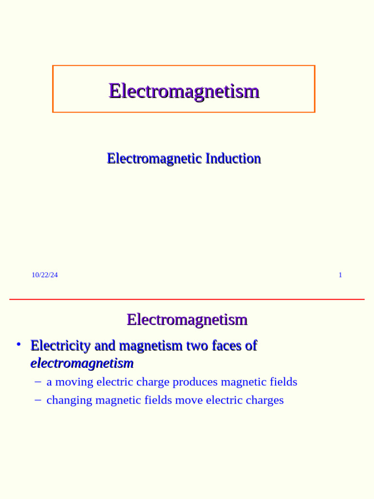 Electromagnetic Induction | PDF