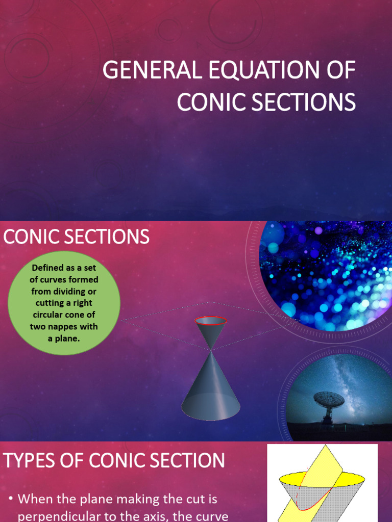 Summary of Conic Sections and Problem Solving - Student | PDF | Elementary Geometry | Geometry