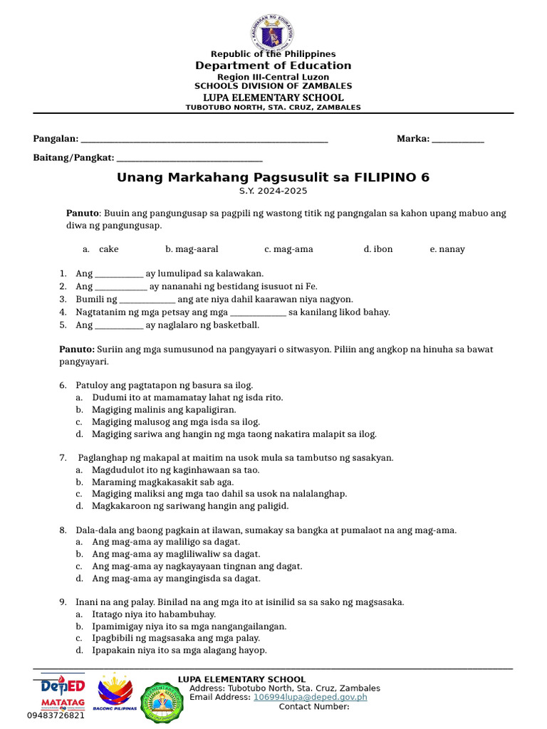 Filipino 6 | PDF