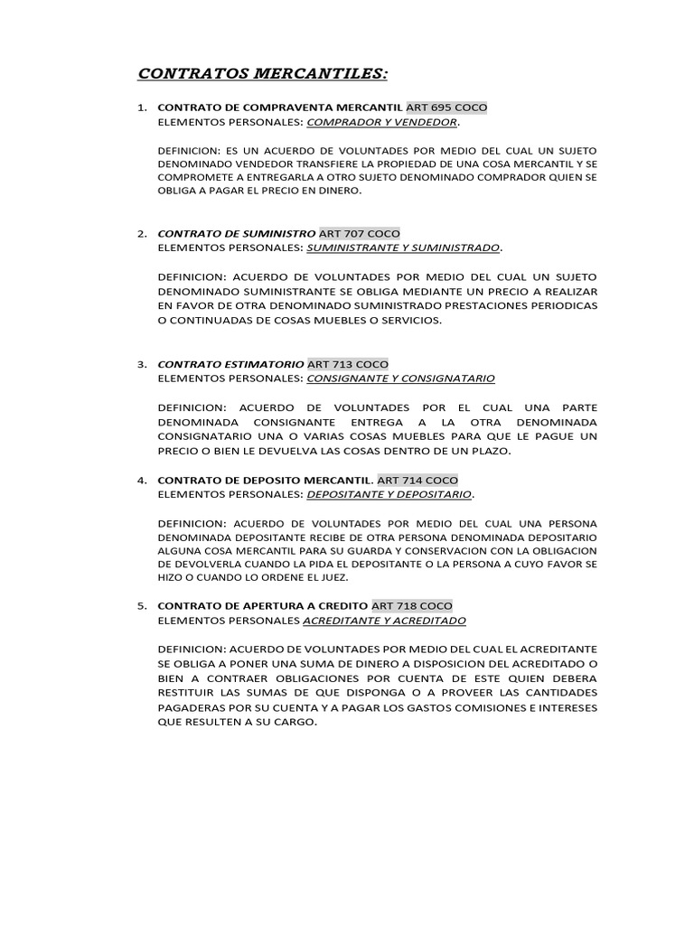 Contratos Mercantiles | PDF | Seguro | Servicios financieros